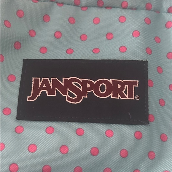 Jansport | Accessories | Jansport Cute Teal And Pink Polka Dot Backpack ...